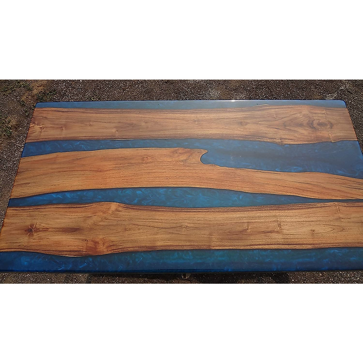 Live Edge Wooden Table, Epoxy Table, Epoxy Resin River Table, Natural Wood,Dining Table, Natural Epoxy Table, Resin Table 54" x 27" Inch