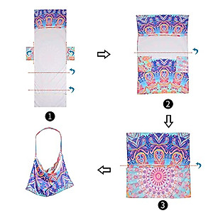 Beach Chair Cover with Side Pockets Thick and Quick Dry Chaise Lounge Chair Towel Cover for Sun Lounger Pool Sunbathing Garden Beach Hotel No Sliding (Mandala)