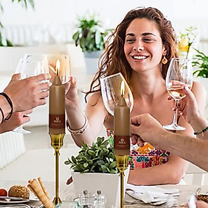 4 PCS Short Taper Candles Brown Candle Tapers Candle Sticks 5 inch for Dinner Household Wedding Party Home Décor Candles