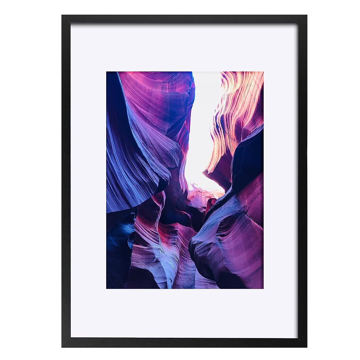 TWING 11x14 Picture Frames Set of 6, Gallery Wall Frame Set Display Photo 8 x 10 with Mat or 11 x 14without Mat Black Composite Wood Wall Mounting, Ideal Valentine Gifts for Him/Her