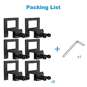 Xeitive Non Slip Mattress Gaskets for Bed Frame, 6 pcs Mattress Holder in Place Gripper, Anti-Slip Baffle Fit for Metal Bed Frames, Easy to Installation Metal Pad Gripper, Black
