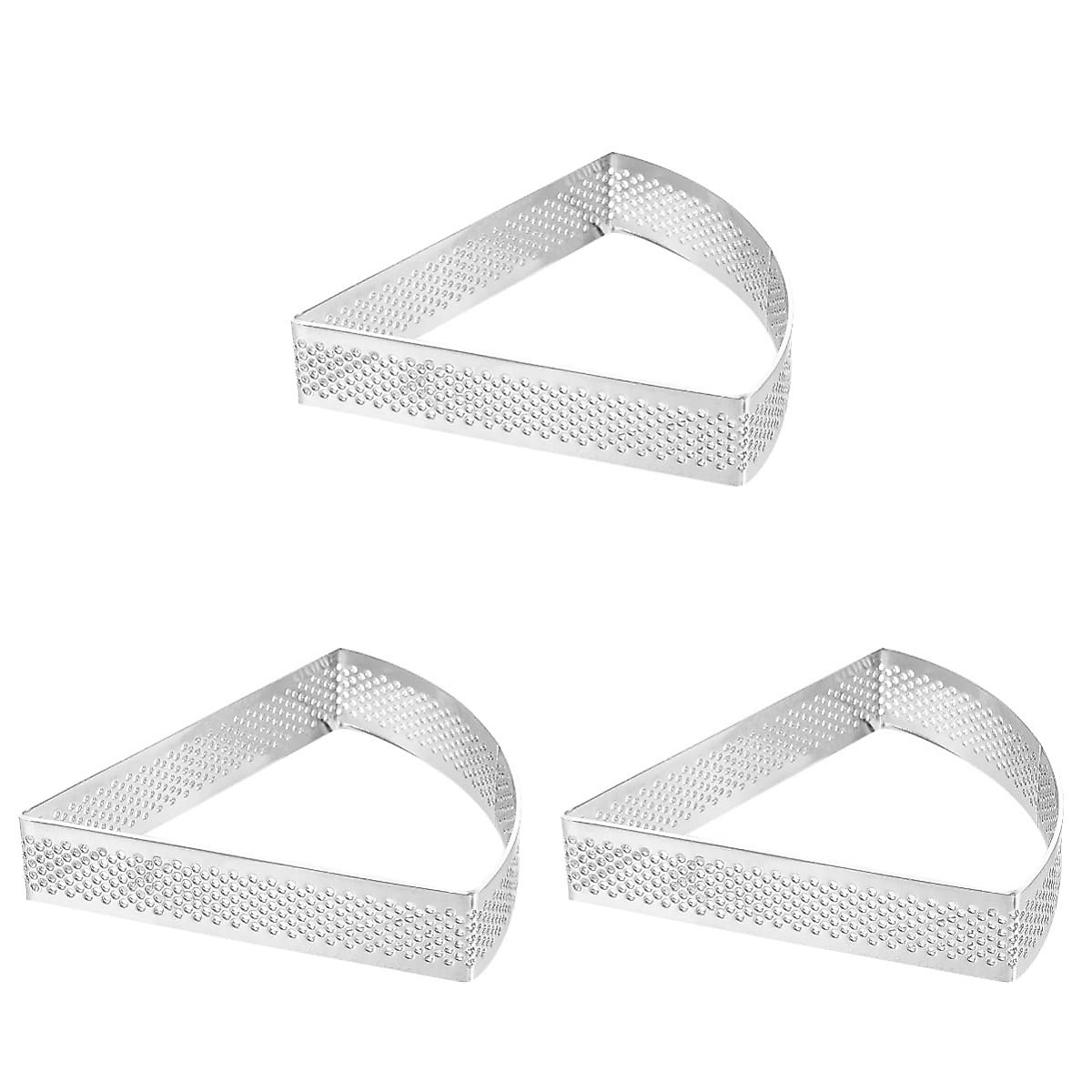 3 Pcs French Tart Ring Mold Bread Mold Muffin Molds French Bread Pizza Donut Pans Pastry Tart Rings Perforated Pastry Rings Durable Cake Cups Cookies Cutter Porous Biscuit Collar