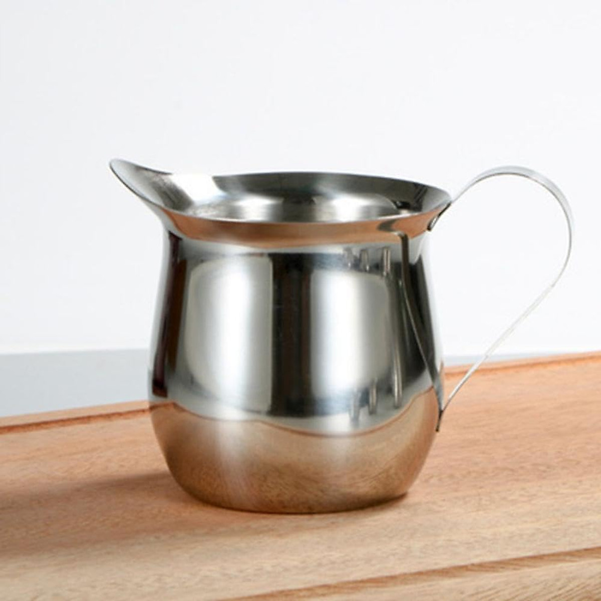 generic 2/3/5/8oz Milk Frothing Pitcher,Stainless Steel Jug Milk Frother Cup Coffee Milk Pouring Jug Espresso Cup for Milk Coffee Cappuccino Latte Art(240ml 8oz)