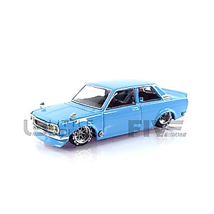 Datsun 510 Street Tanto V1 Hang Hau Blue Designed by Jun Imai Daniel Wu x Kaido House Special 1/64 Diecast Model Car by True Scale Miniatures KHMG042