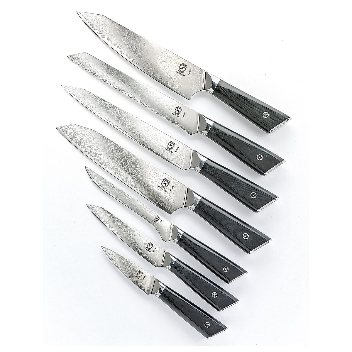 Mercer Culinary Premium Grade Super Steel 8-Piece Knife Set with Magnetic Stand, G10 Handles