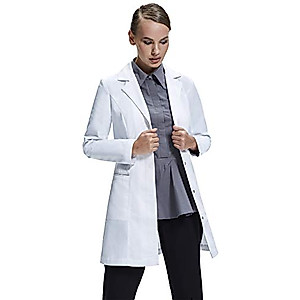 Dr. James Lab Coat for Women, Tailored Fit, Feminine Design, White, 33 Inch Length (6)
