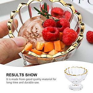 Cabilock Clear Tumblers Clear Pudding Bowls Ice Cream Cup Paper Cup Glass With Cover Mini Measuring Cups Glass