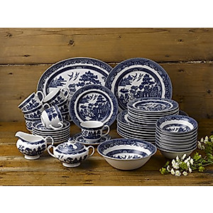 Johnson Brothers Willow Blue 20 Piece Dinnerware Set, Service for 4