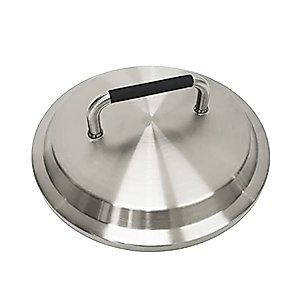 Stainless Steel Fire Pit Cover Lid for Solo Stove Ranger, 15" Portable Fire Pit Cover with Handle, Outdoor Wood Burning and Low Smoke Camping Stove Accessory