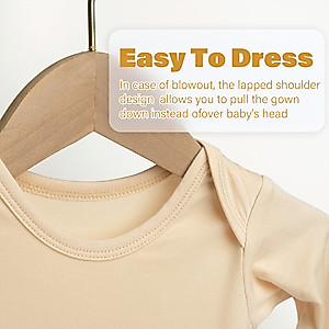 Baby Knotted Gown, Baby Knotted Gown for Newborn, Newborn Gown with Hat Set for Baby Boy Girl, Soft Baby Tie Gown, 0-3 M Light Pink