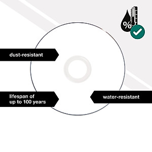Verbatim 43781 CD-R 52x DataLifePlus Wide Thermal Printable CD-R Spindle - Silver