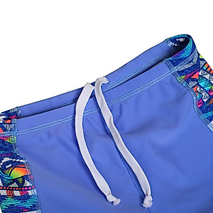 Dayu Boys Girls Swimsuit UPF 50+ UV Two Piece Short Sleeve Swimwear Rash Guard Sets, Purple, 12-14