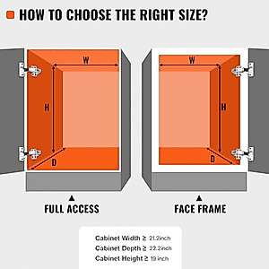 VEVOR 2 Tier 20"W x 21"D Pull Out Cabinet Organizer, Heavy Duty Slide Out Pantry Shelves, Chrome-Plated Steel Roll Out Drawers, Sliding Drawer Storage for Inside Kitchen Cabinet, Bathroom, Under Sink
