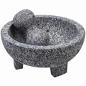 IMUSA USA Granite Molcajete Spice Grinder 6-Inch, Gray