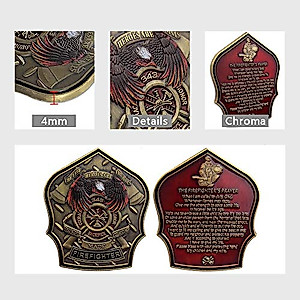 Fireman Prayer Firefighter Challenge Coin
