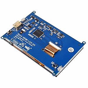 Bicool 5inch HDMI LCD Rev 4, 800x480 Capacitive Touchscreen Monitor TFT Display for All Raspberry Pi 4B/3B+/3B/Zero/Zero W/WH, Support Windows 10/8.1/8 / 7,5-Points Touch Driver Free Toughened Glass