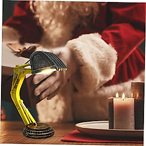 Baluue Excavator Table Lamp, Unique Night Light Excavator Shaped Industrial Design Led Light with Charging Cable Bedroom Night Light Excavator Model Night Lamp for Boys Desktop Decor