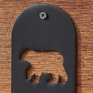Park Designs Black Bear Ring Hook - Set of 2