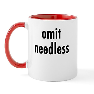CafePress Omit Needless Mug Ceramic Coffee Mug, Tea Cup 11 oz