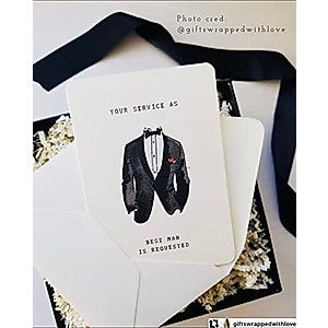 Best Man Invitation Proposal Card, Mens Tuxedo Invitation Note, Wedding Cards for Best Man, Will you be my Best Man Card