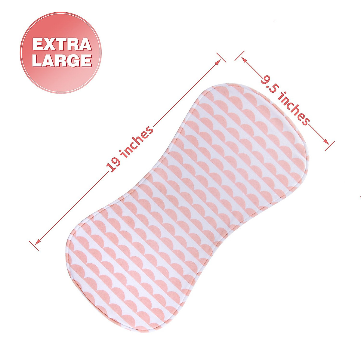 5-Pack Baby Burp Cloths for Girls, Triple Layer, 100% Organic Cotton, Soft and Absorbent Towels, Burping Rags for Newborns by MiiYoung