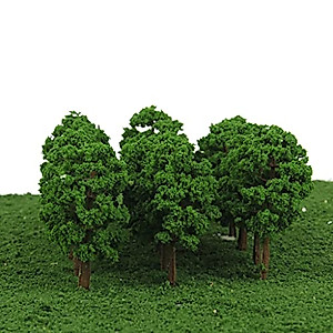 LoveinDIY 100pcs Plastic Model Trees N Scale Train Street Layout Railway Landscape 8cm