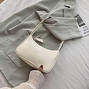 Retro Women Solid Color Zipper Phone Bag Hand Bag Shoulder Bag Armpit Bag Extra Large Canvas Tote Bag (Beige, One Size)