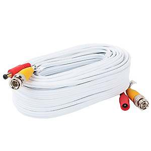 Postta BNC Video Power Cable (4 Pack 25 Feet) Video Security Camera Cable Wire with Eight Connectors for CCTV DVR Surveillance System