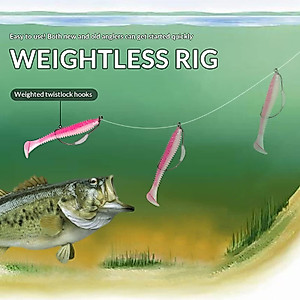 THKFISH Fishing Tackle Kit Drop Shot Weights Bullet sinkersDrop Shot Rig Texas Rig Carolina Rig Weighted Offset Hooks Wacky Hooks 123pcs