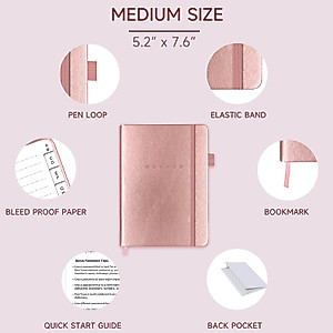 Password Book with Alphabetical Tabs – Hardcover Internet Address & Password Organizer – Password Keeper Notebook for Computer & Website – 5.2 x 7.6" Log-in Password Journal w/Thick Paper (Rose Gold)