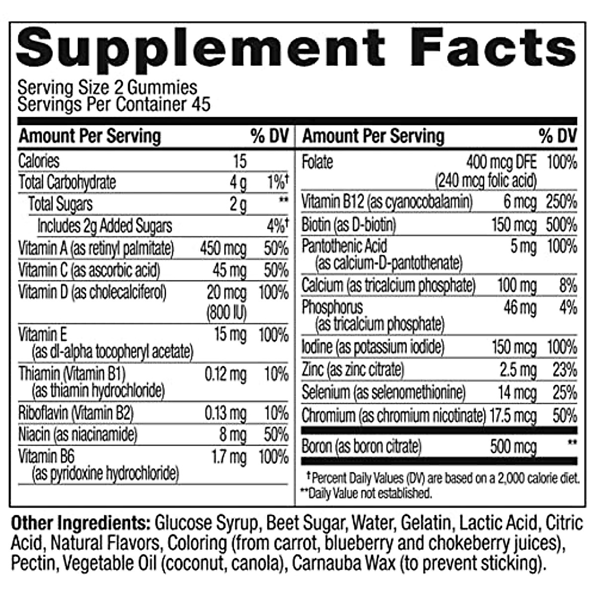 OLLY Women's Multivitamin Gummy, Overall Health and Immune Support, Vitamins A, D, C, E, Biotin, Folic Acid, Adult Chewable Vitamin, Berry, 45 Day Supply - 90 Count (Pack of 1)