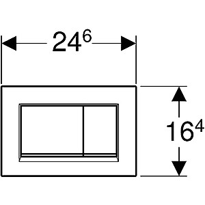Geberit 115883JQ1 Toilets and Bidets, Matt Chrome