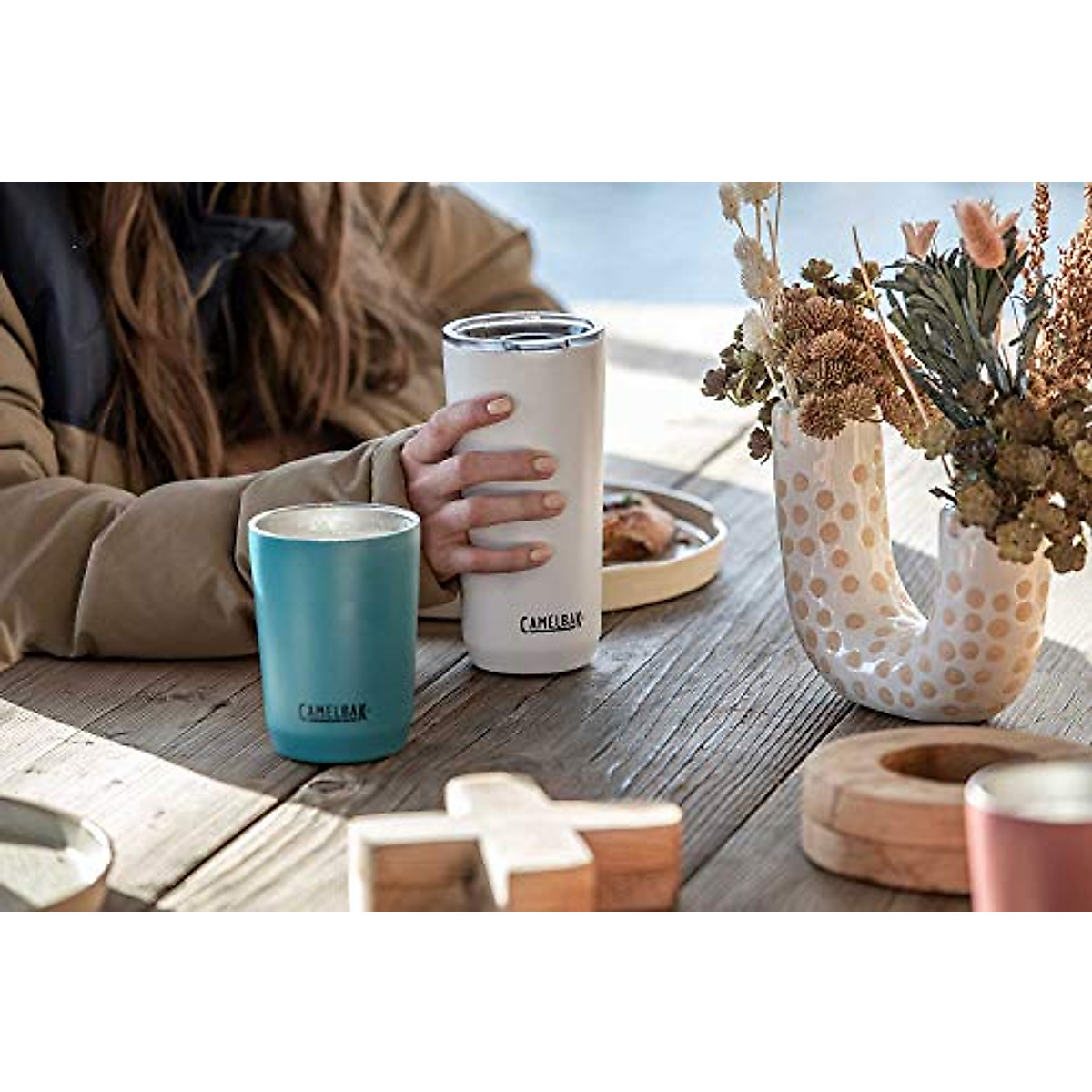 CamelBak Horizon 20 oz Tumbler - Insulated Stainless Steel - Tri-Mode Lid - Larkspur