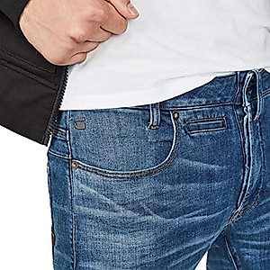 G-Star Raw Men's D-Staq 5-Pocket Slim Fit Jeans, Medium Indigo Aged, 30W x 32L