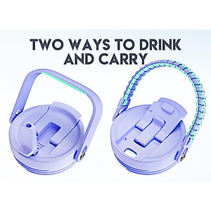 Meoky 50 oz Tumbler with Handle, Stainless Steel Vacuum Insulated Water Bottle, Keeps Cold for 36 Hours, 100% Leak Proof, BPA-free, Non-slip Base (Fairyland)