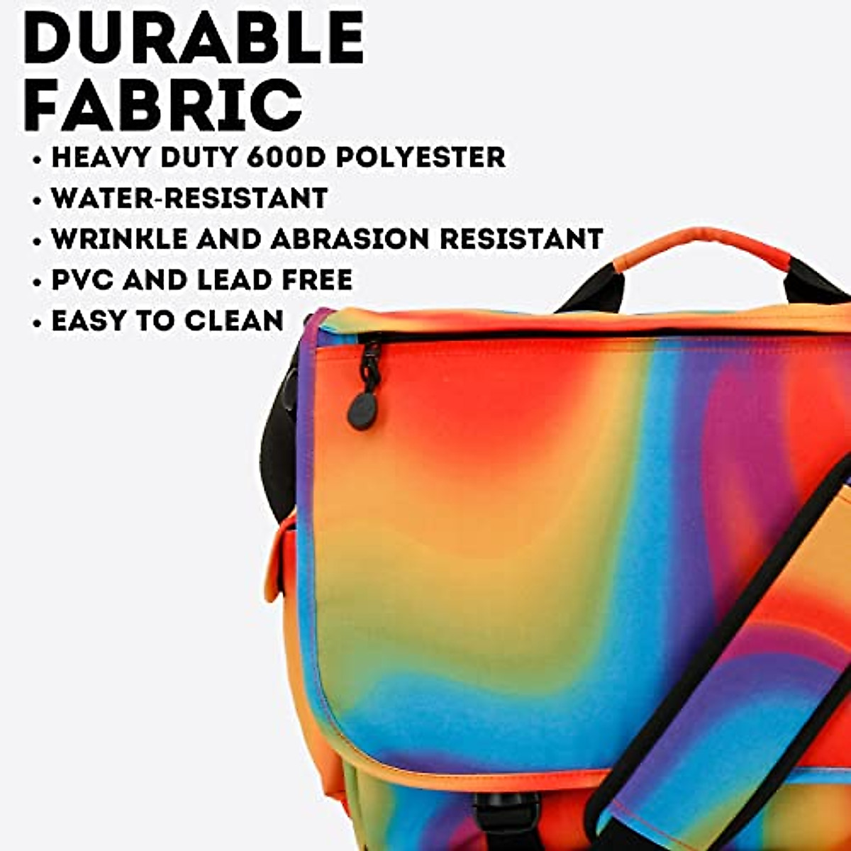 J World New York Thomas Laptop Messenger Bag for Women. Kids Computer Bookbag, Heat