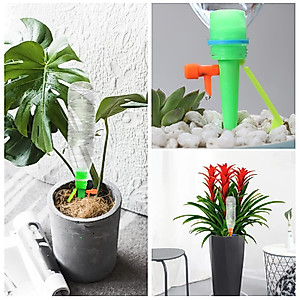 Self Watering Spikes, Plant Watering Devices, Adjustable Plant Watering Devices, Drip Irrigation System with Slow Release Control Valve Switch - for Outdoor Indoor Plants Use