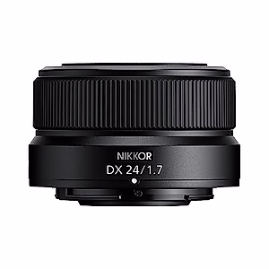Nikon NIKKOR Z DX 24mm f/1.7 | Extra-large aperture wide-angle prime lens for APS-C size/DX format Z series mirrorless cameras | Nikon USA Model, Black