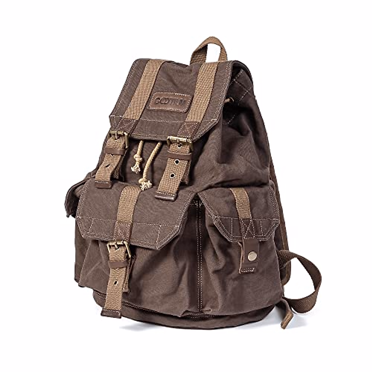 Gootium Classic High-Density Thick Canvas Backpack Rucksack, Tiramisu, Small