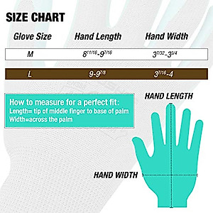 HAUSHOF 6 Pairs Garden Gloves for Women, Nitrile Coated Working Gloves, for Gardening, Restoration Work, Large, Pink & Green, L