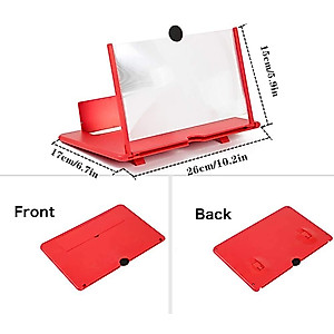 Boolian 3D Screen Magnifier 12-inch HD Mobile Smartphone Video Magnifier Support X / 8/8 Plus / 7/7 Plus / 6 / 6s / 6 Plus / 6s Plus and All Other Smartphones