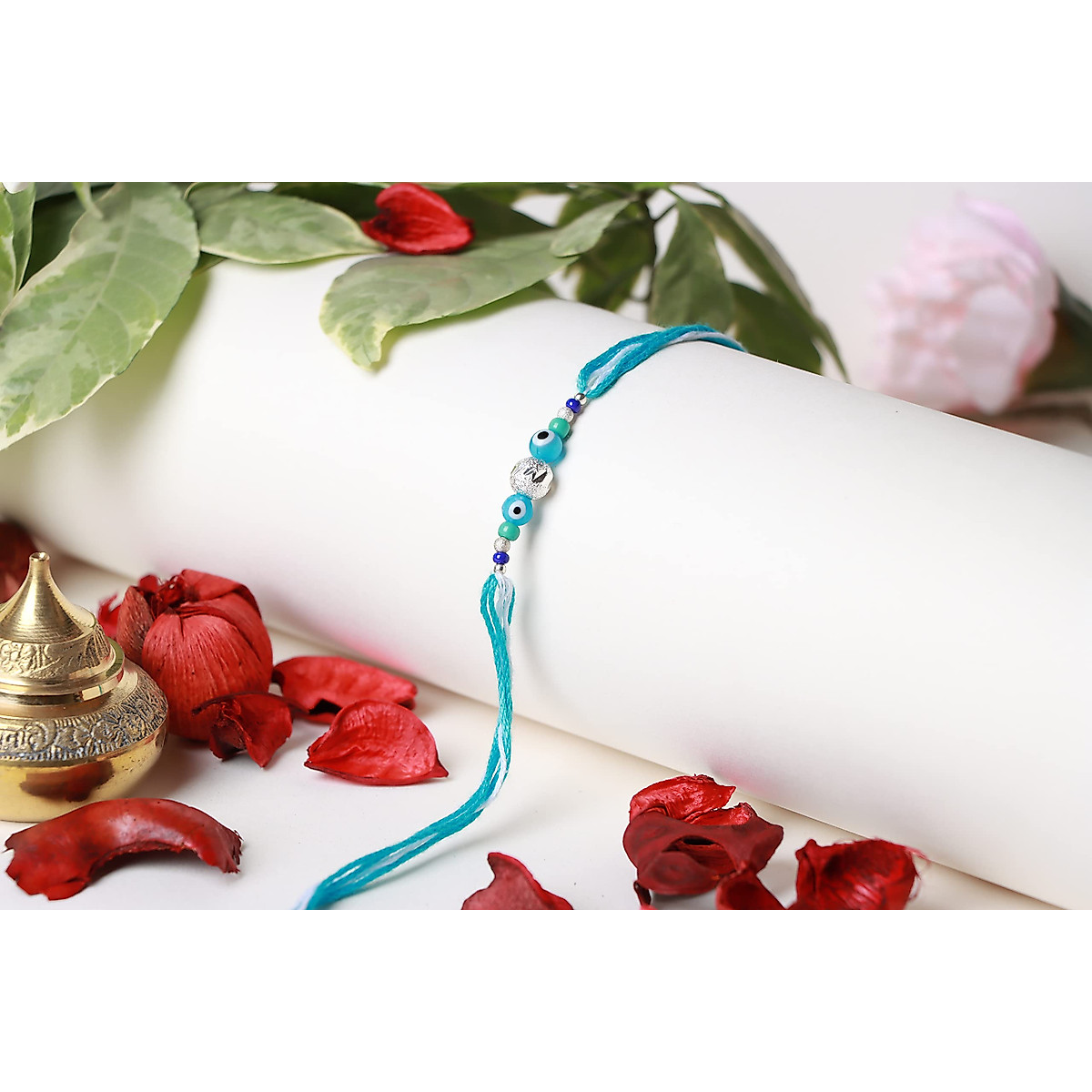 CHERKRAFT Rakhi for Brother Evil Eye Pack of 2 Design Rakhi for Small Bhai Bro Thread Rakhi (Design 4, Standard)