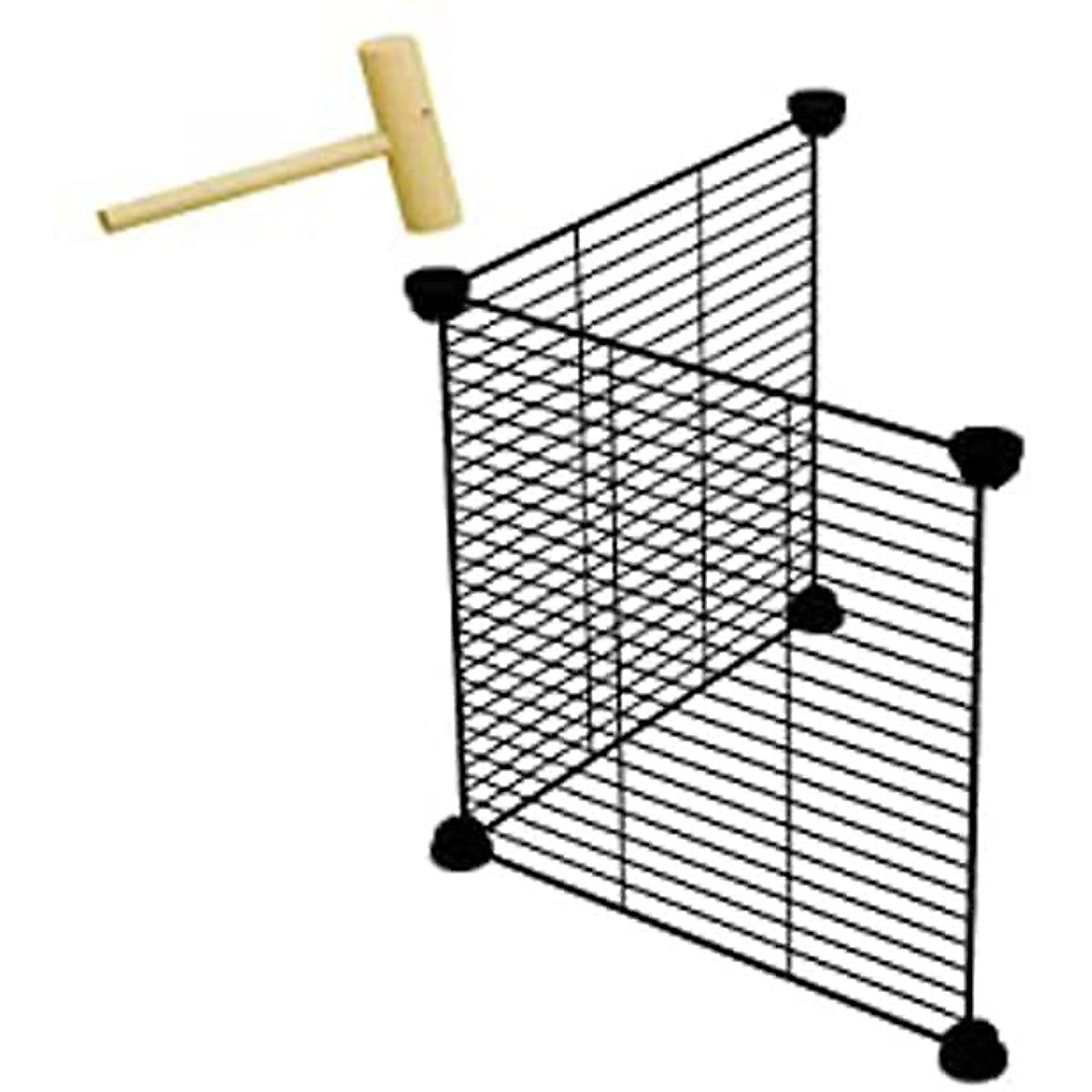48" Extra Large Dwarf Rabbit Habitat Guinea Pig Play Yard Hamster Critters Turtle Enclosure Center Divider Room Door Mouse Mice Bunny with Bottom Canvas