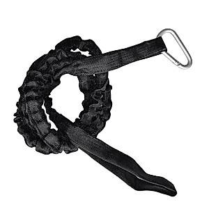 EBTOYS 2pcs Paddle Leash Kayak Canoe Fishing Rod Coil Holder Accessory Leash 61inch - Black