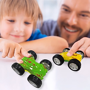 ArtCreativity Friction Flip Stunt Toy Cars for Kids, Set of 2, Cool Friction Powered Push n Go Double-Sided Cars, Awesome 360 Degree Flips, Great Birthday Gift Idea for Boys