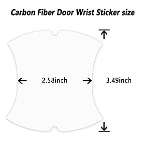 NHHC 8PCS Car Door Handle Cup Scratch Protector Stickers,Non-Marking TPU Carbon Fiber Texture Door Bowl Paint Protection Film Universal Automotive Exterior Decor Accessories (Transparent)