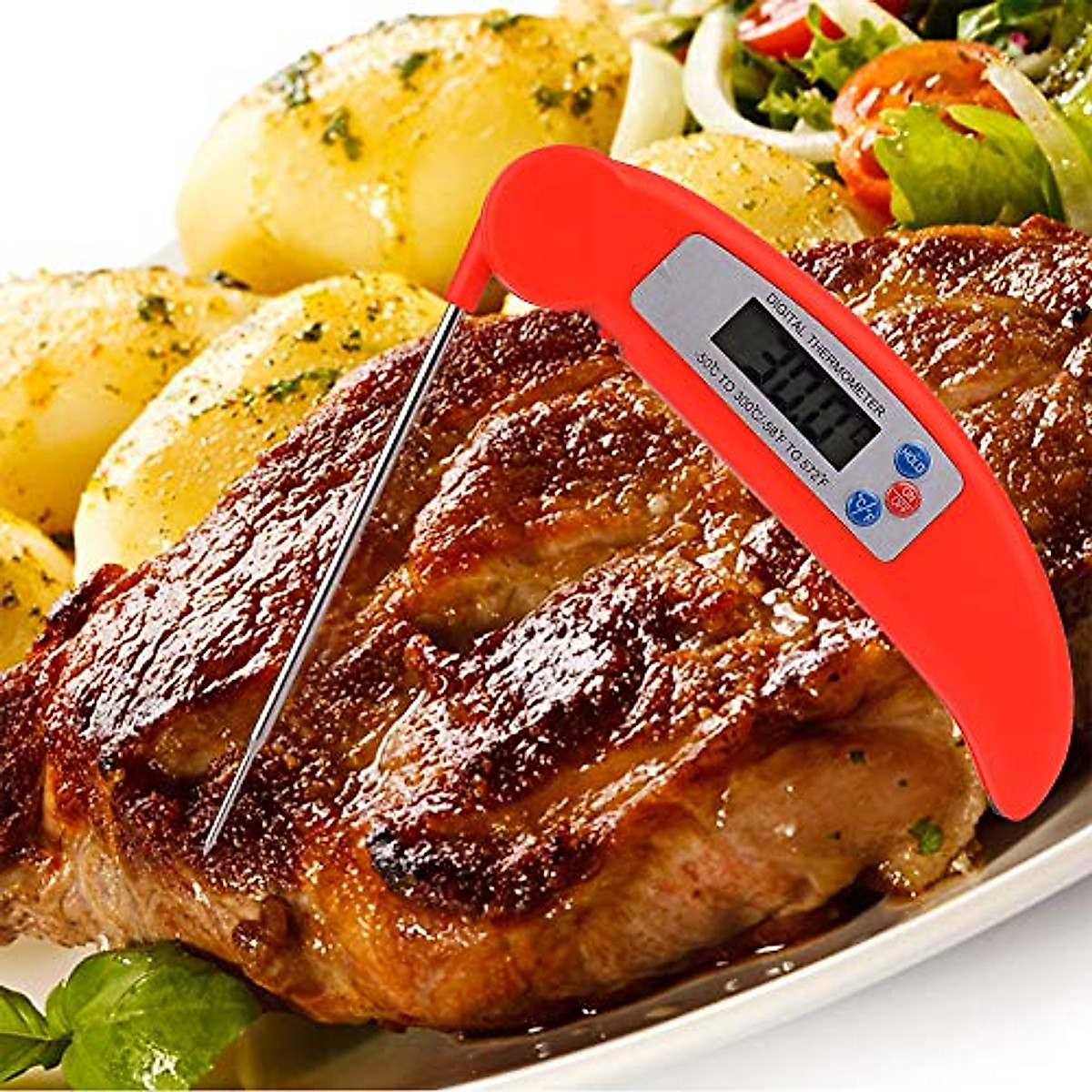 Toxz Food and Meat Digital Thermometer Javelin Thermometer,Instant Read,Stainless Steel Probe for Grill Cooking BBQ,Auto Shut-Off,ºF/ºC Switchable,Accurate to ±1ºF