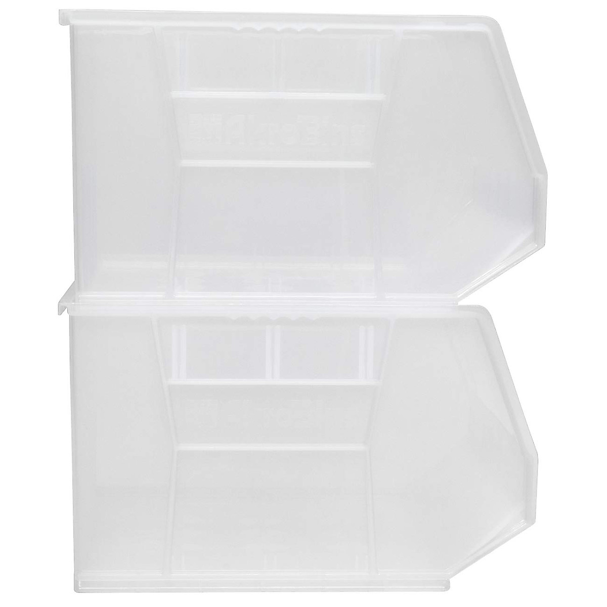Akro-Mils 30270 AkroBins Plastic Hanging Stackable Storage Organizer Bin, 18-Inch x 16-Inch x 11-Inch, Clear, 3-Pack