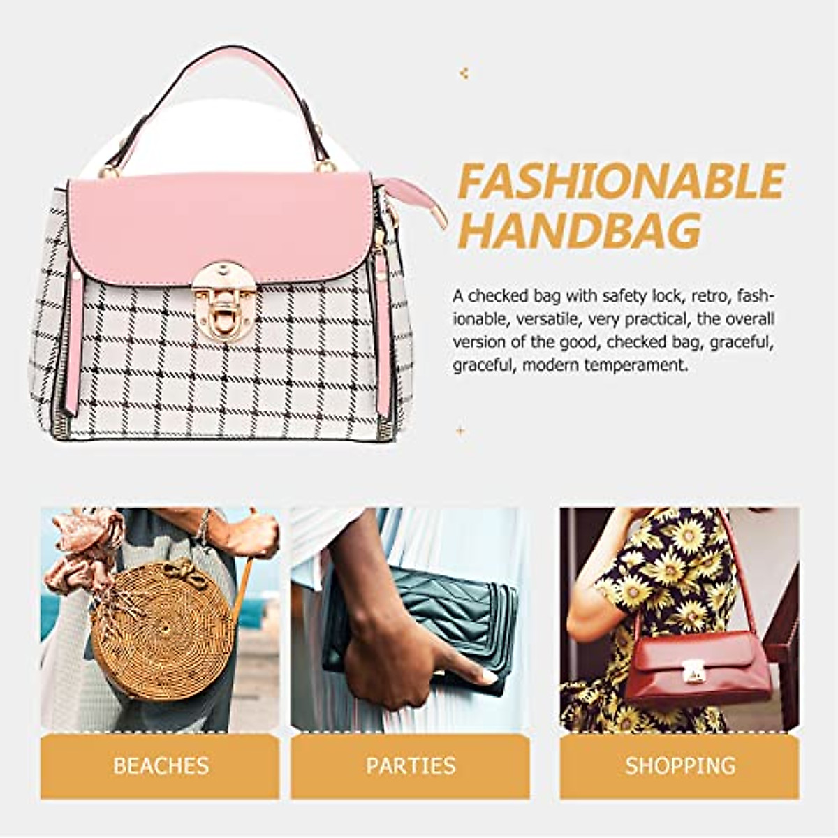 KESYOO Women Tote Bag Single Shoulder Bags Summer Spring Fashion Handbag for Women Girls Pink