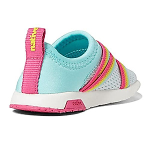 Native Shoes Kids Pheonix Sugarlite Sneakers for Toddler - Man-Made Upper with Cushioned Insole, Slide Closure, and OutsoleSherbert Blue/Shell White/Hollywood Pink 10 Toddler M